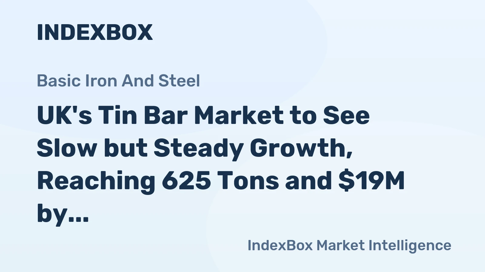 UK's Tin Bar Market to See Slow but Steady Growth, Reaching 625 Tons and $19M by 2035