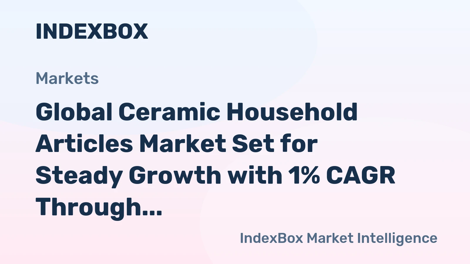 Global Ceramic Household Articles Market Set for Steady Growth with 1% CAGR Through 2035