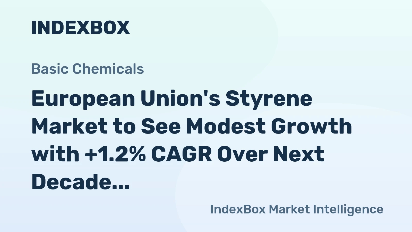 European Union's Styrene Market to See Modest Growth with +1.2% CAGR Over Next Decade