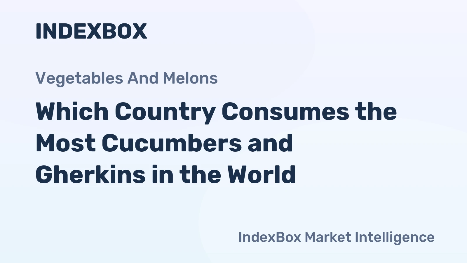 Which Country Consumes the Most Cucumbers and Gherkins in the World?