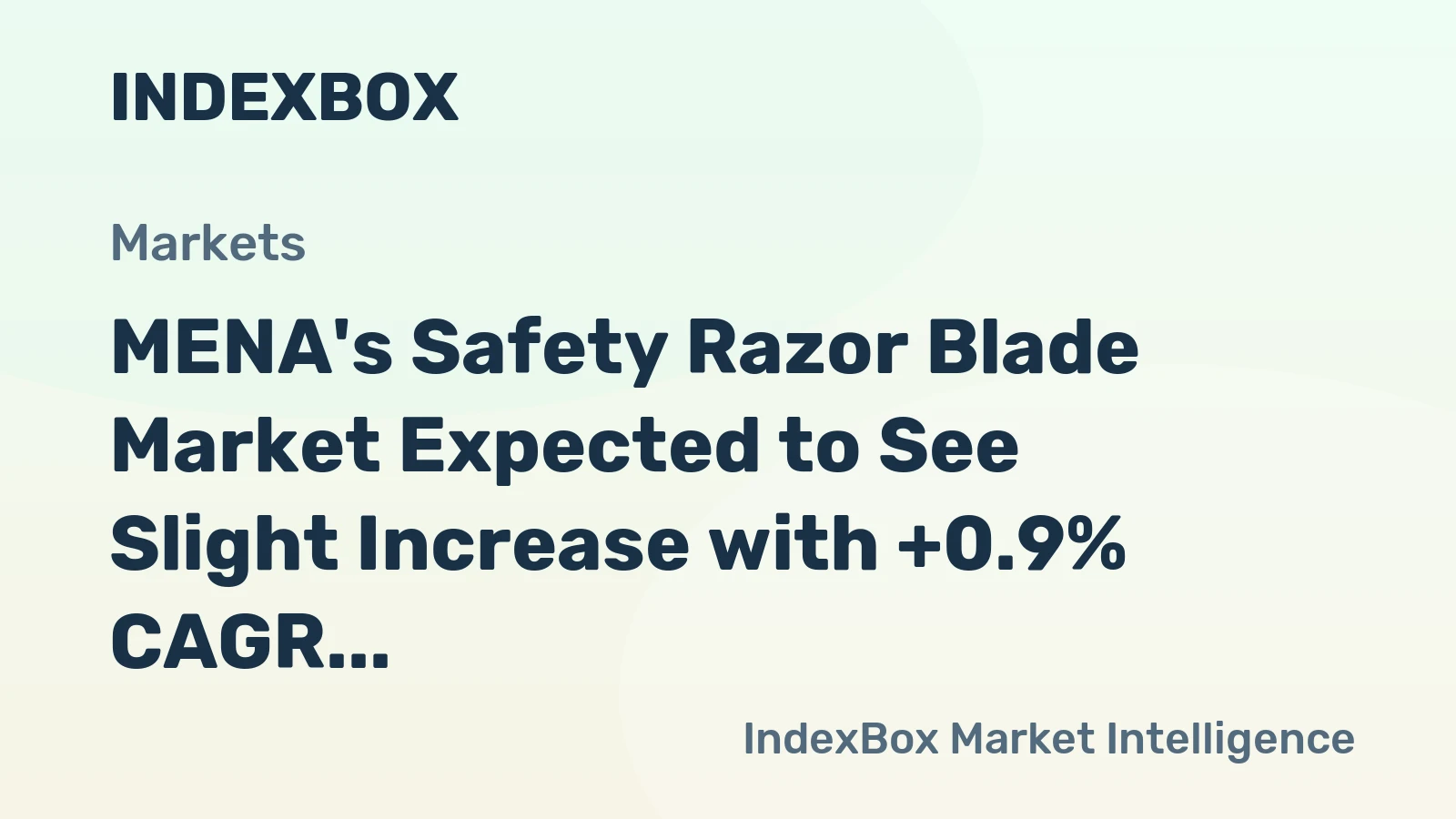 MENA's Safety Razor Blade Market Expected to See Slight Increase with +0.9% CAGR Over the Next Decade