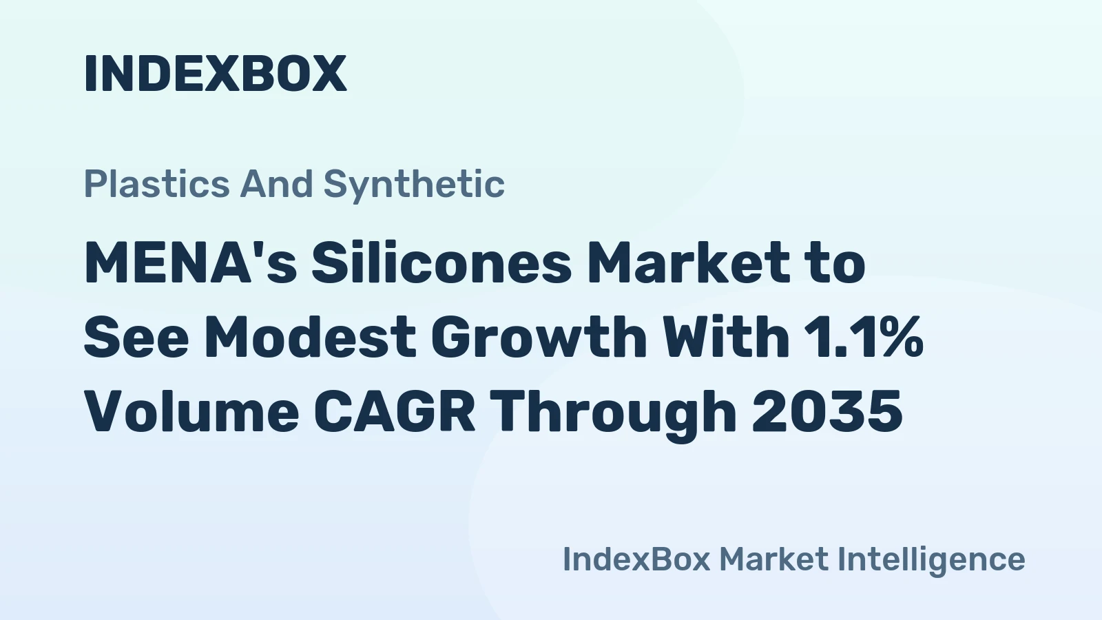 MENA's Silicones Market to See Modest Growth With 1.1% Volume CAGR Through 2035