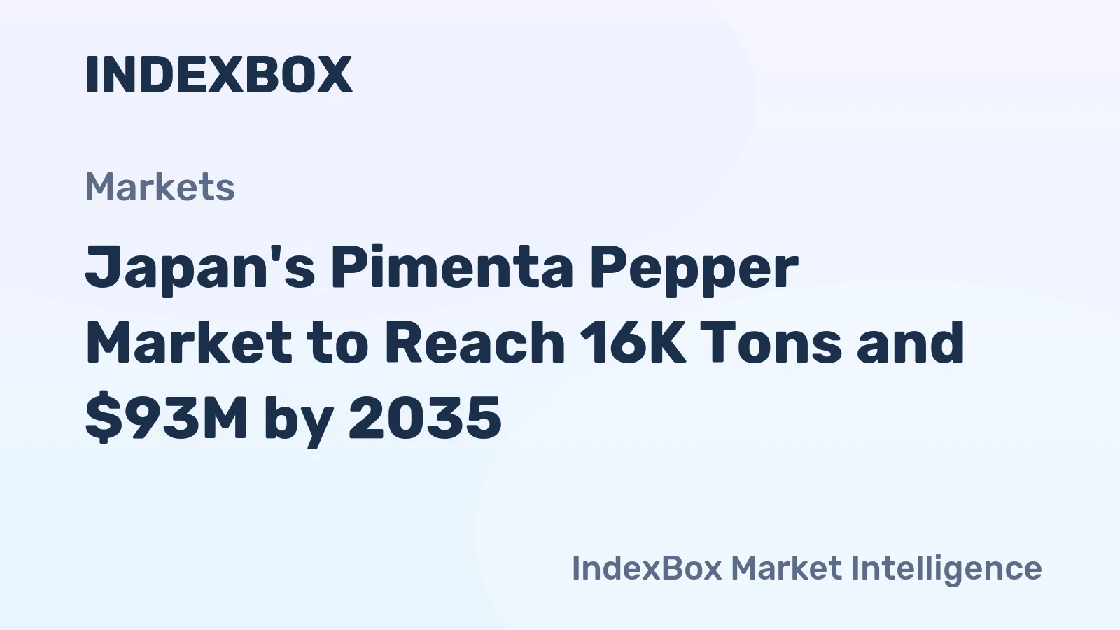 Japan's Pimenta Pepper Market to Reach 16K Tons and $93M by 2035