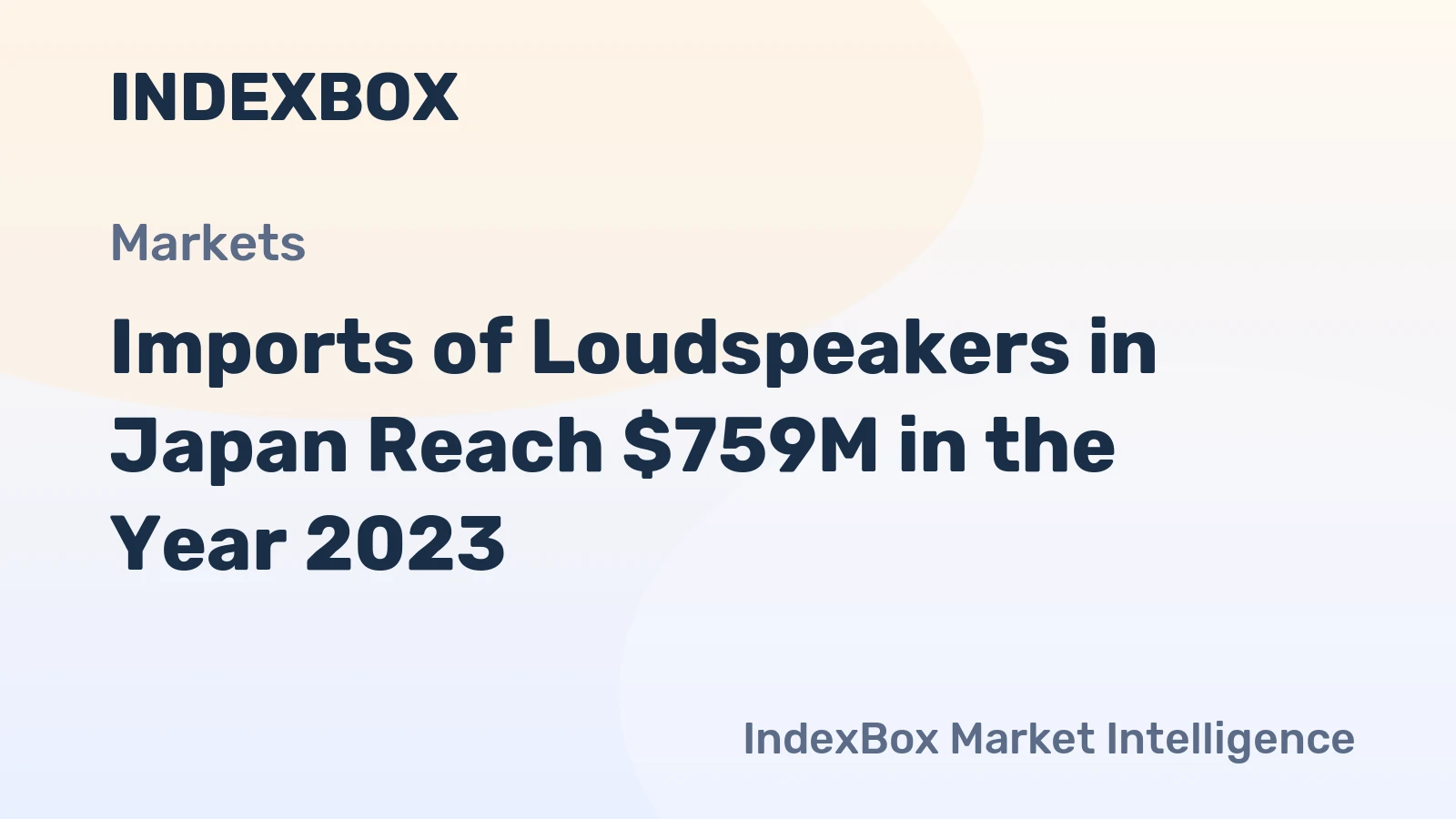 Imports of Loudspeakers in Japan Reach $759M in the Year 2023