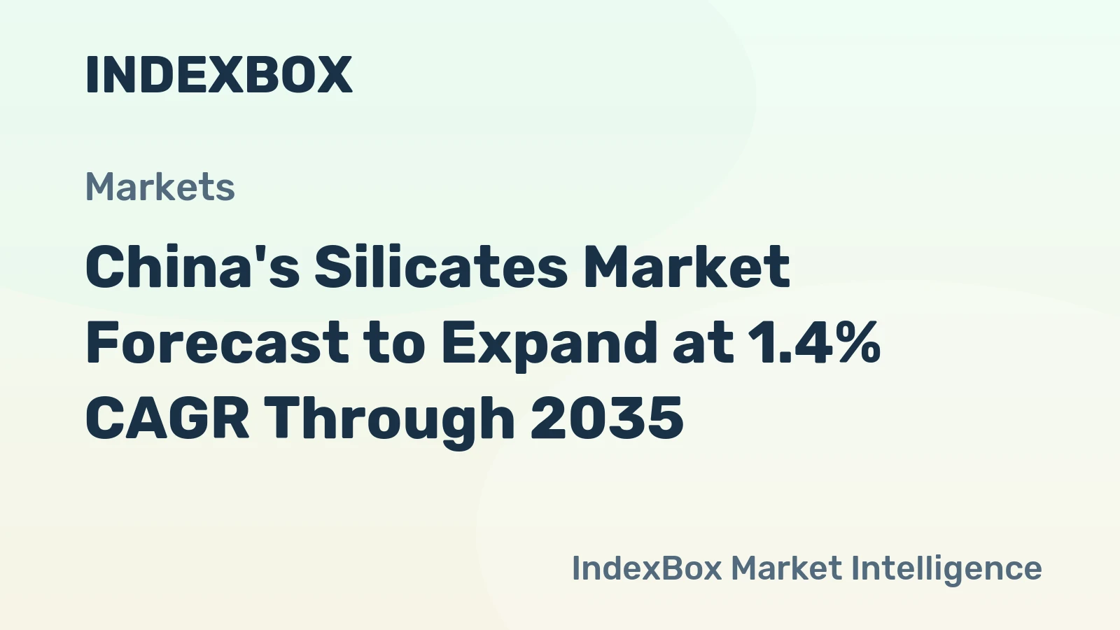China's Silicates Market Forecast to Expand at 1.4% CAGR Through 2035