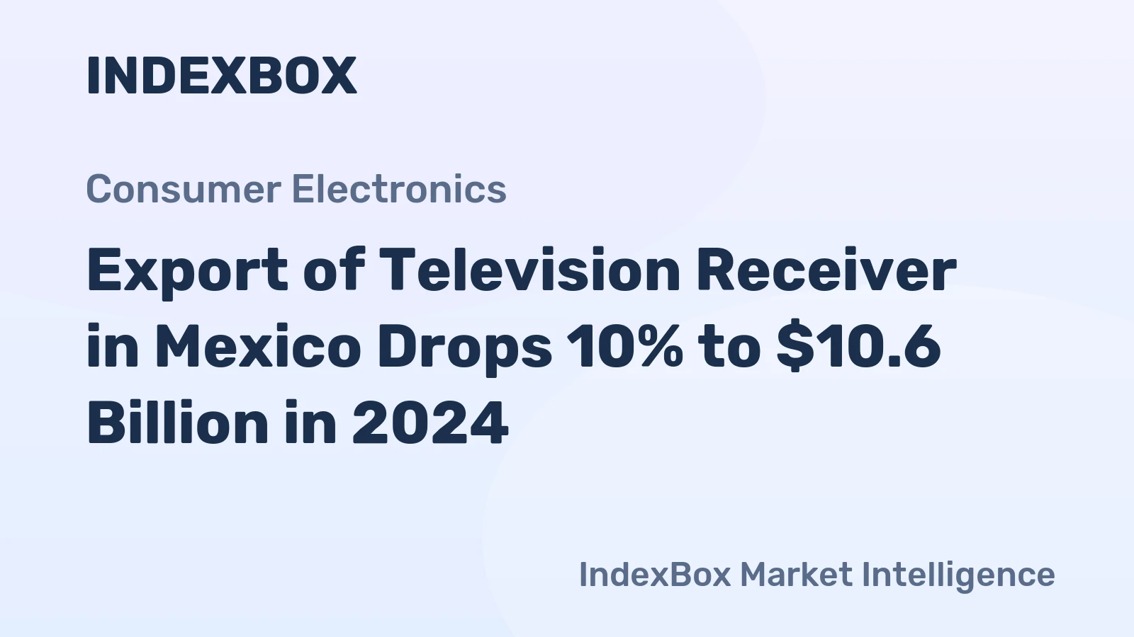 Export of Television Receiver in Mexico Drops 10% to $10.6 Billion in 2024