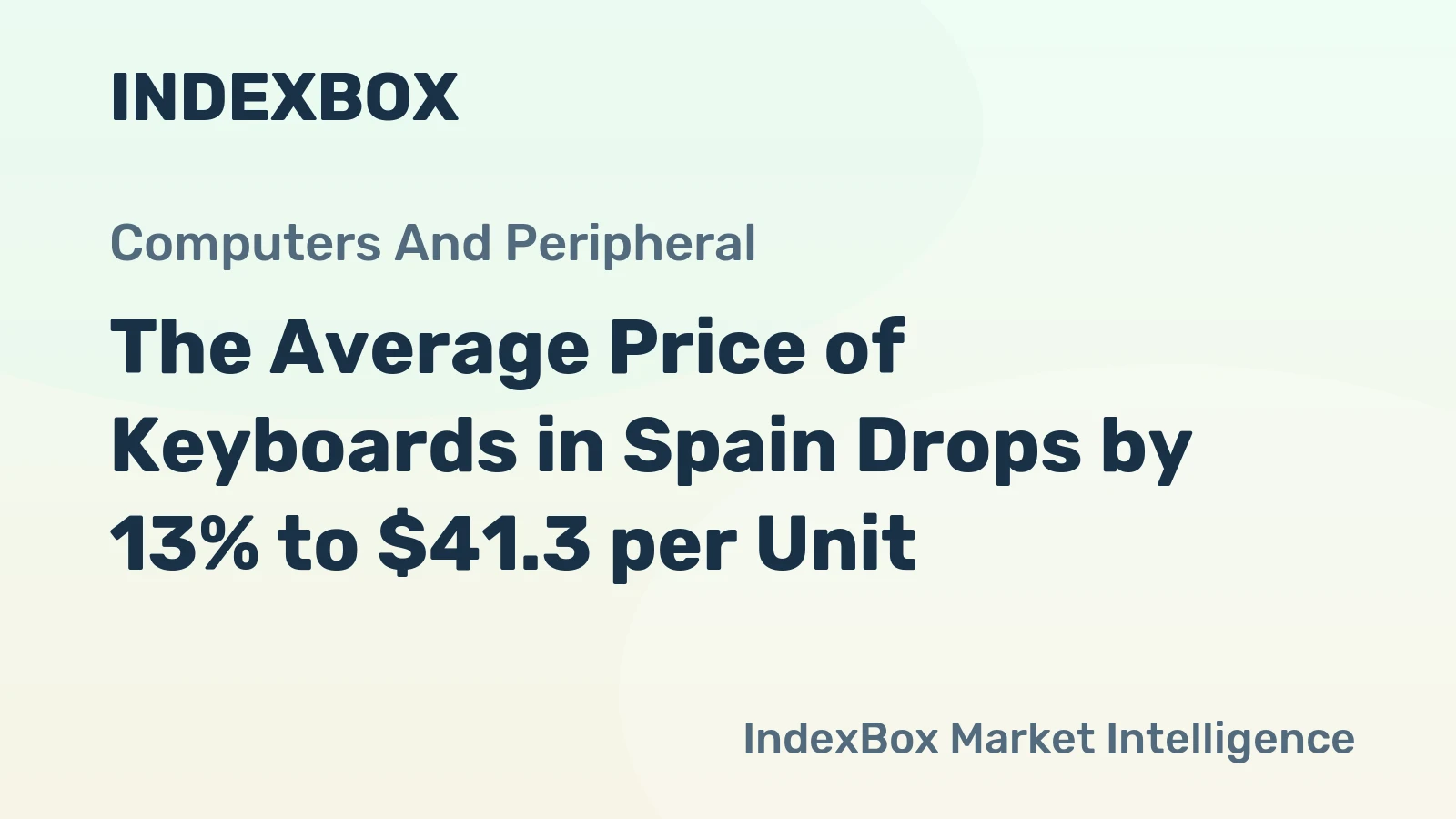 The Average Price of Keyboards in Spain Drops by 13% to $41.3 per Unit