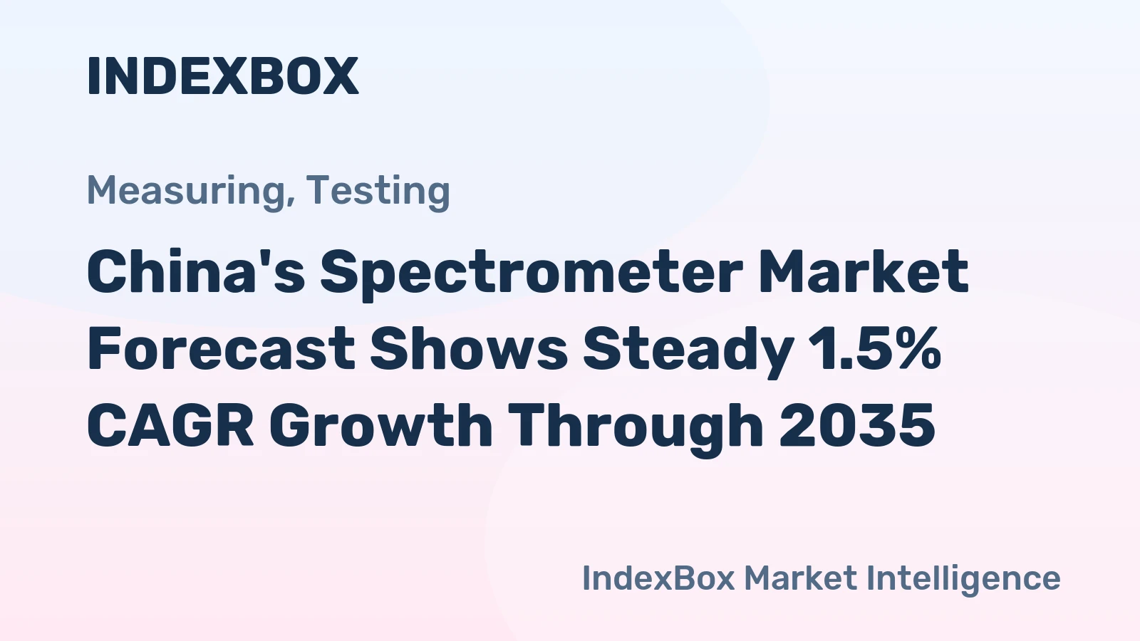 China's Spectrometer Market Forecast Shows Steady 1.5% CAGR Growth Through 2035