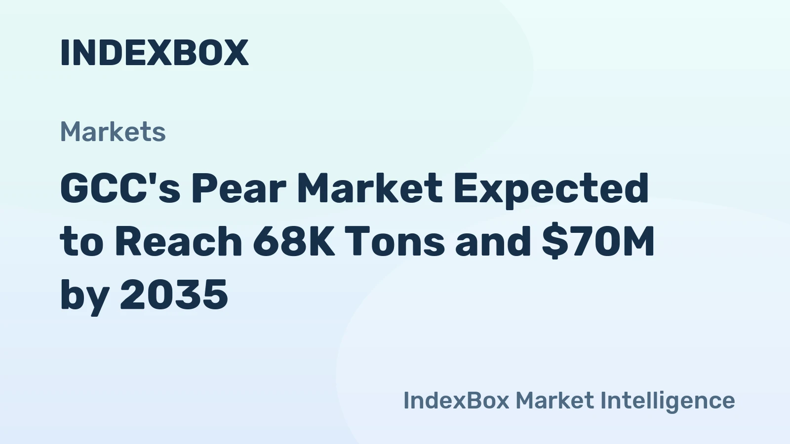 GCC's Pear Market Expected to Reach 68K Tons and $70M by 2035
