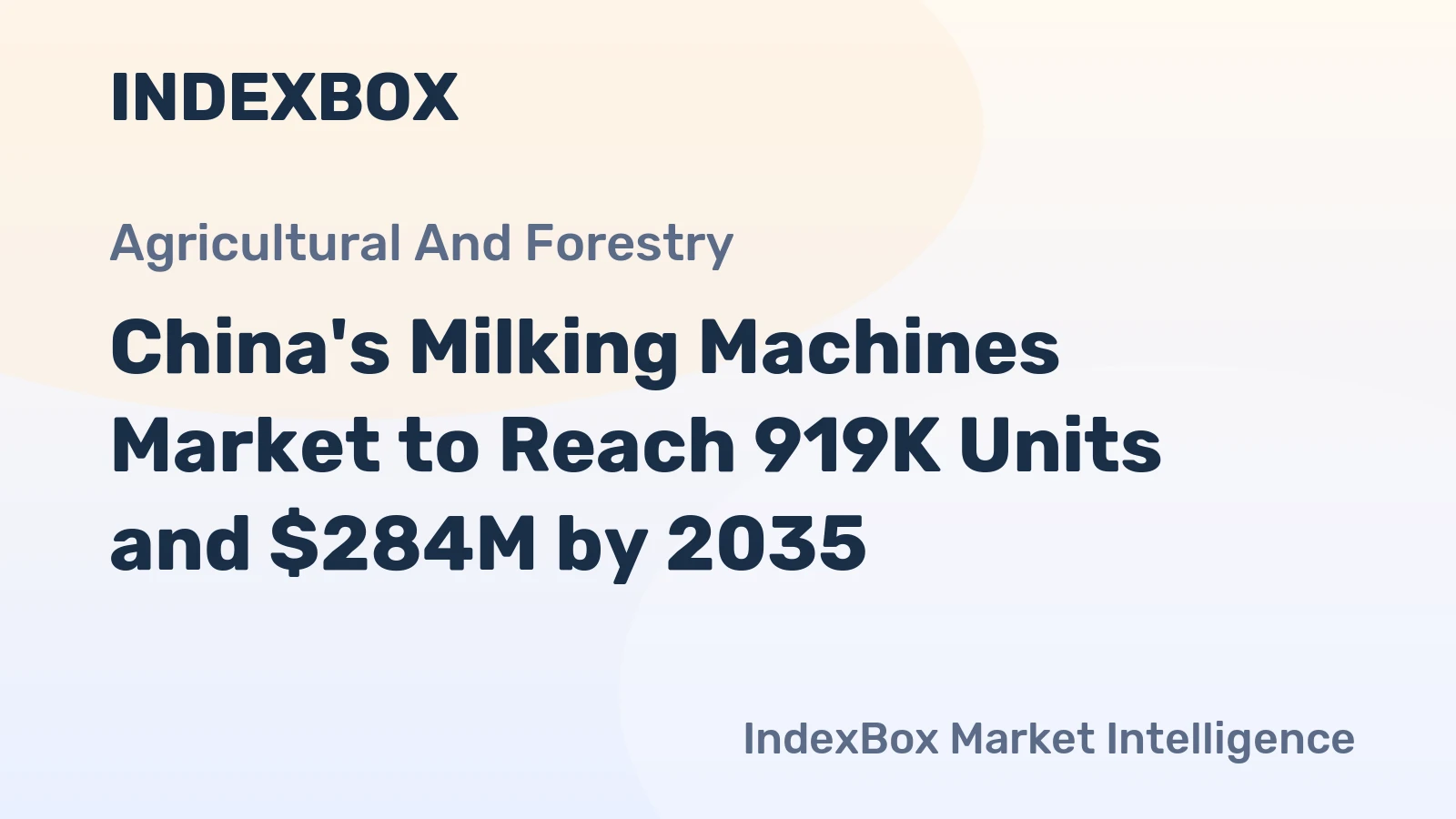 China's Milking Machines Market to Reach 919K Units and $284M by 2035
