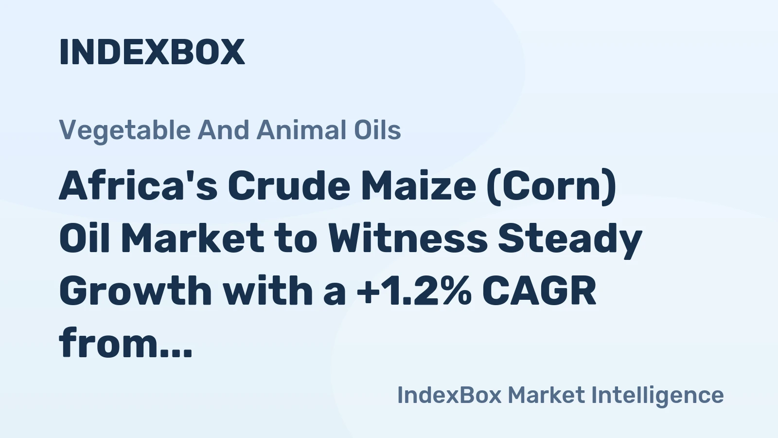 Africa's Crude Maize (Corn) Oil Market to Witness Steady Growth with a +1.2% CAGR from 2024-2035