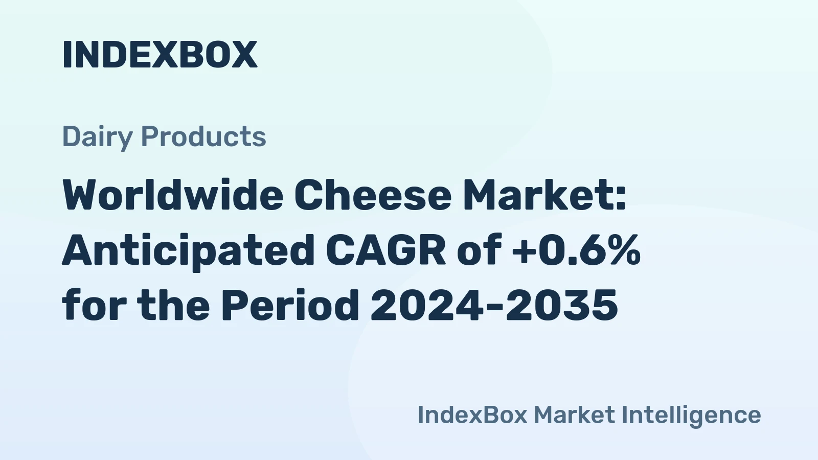 Worldwide Cheese Market: Anticipated CAGR of +0.6% for the Period 2024-2035