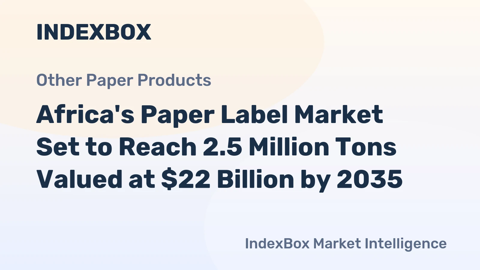 Africa's Paper Label Market Set to Reach 2.5 Million Tons Valued at $22 Billion by 2035