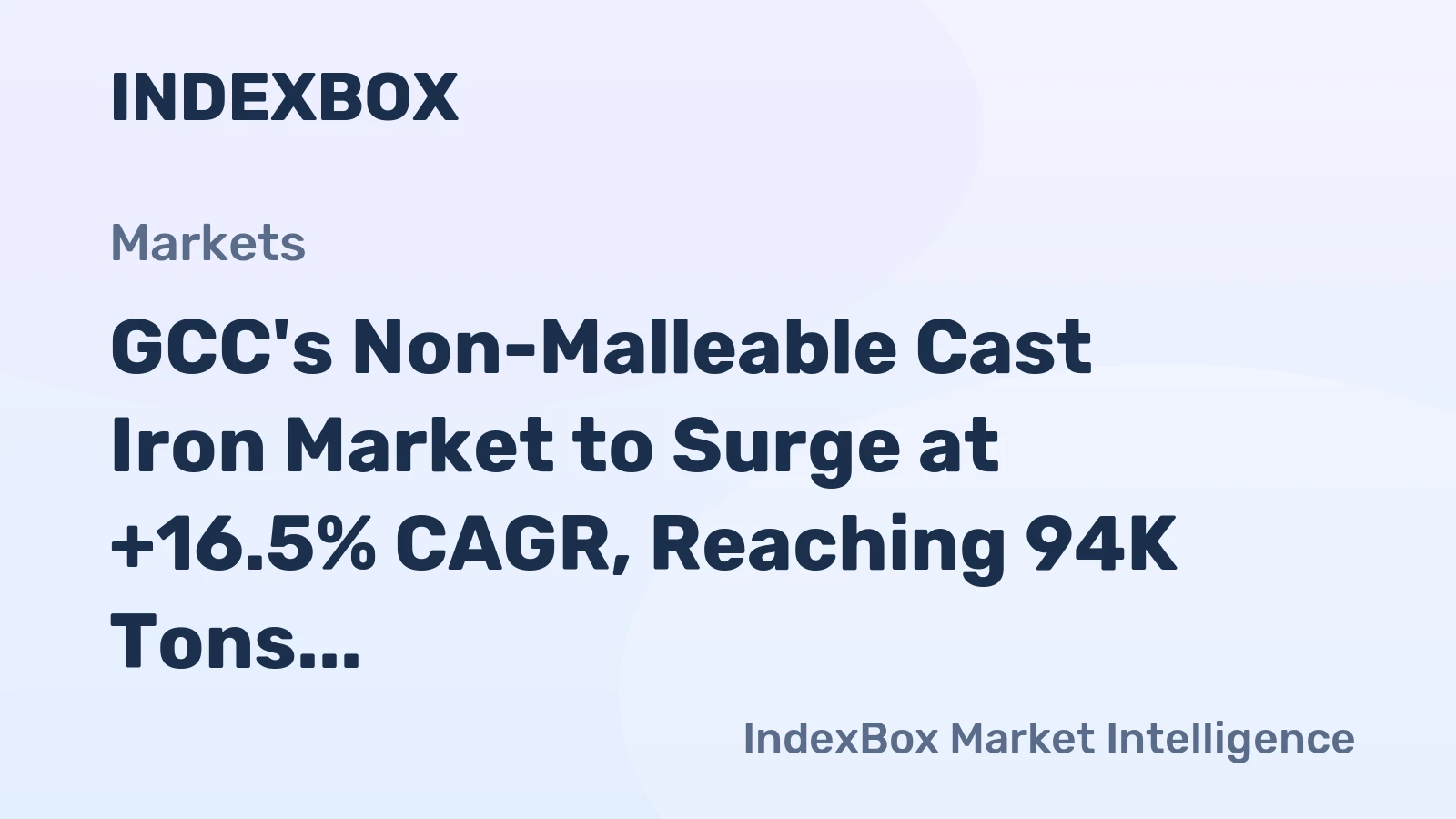 GCC's Non-Malleable Cast Iron Market to Surge at +16.5% CAGR, Reaching 94K Tons by 2035