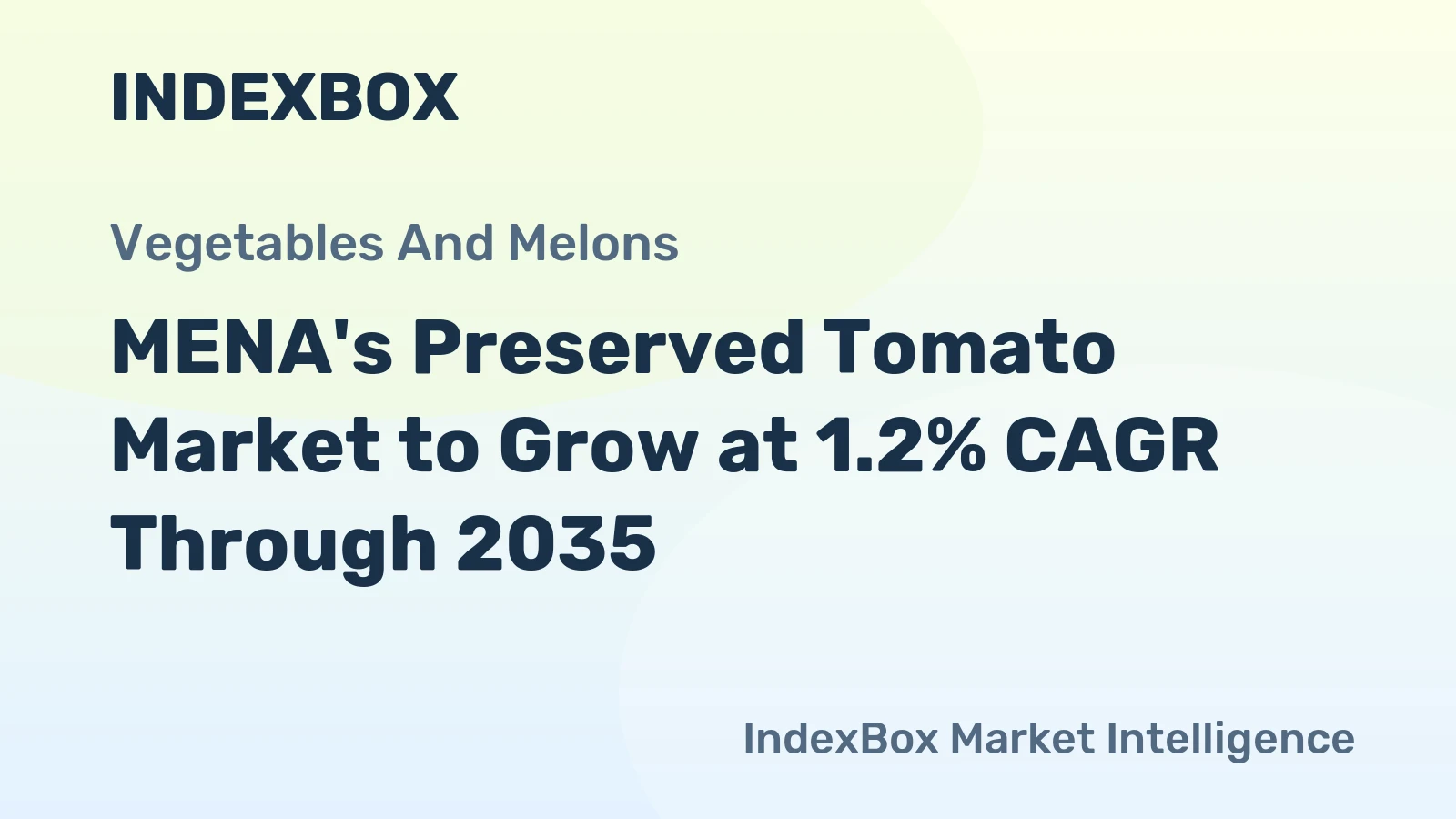 MENA's Preserved Tomato Market to Grow at 1.2% CAGR Through 2035