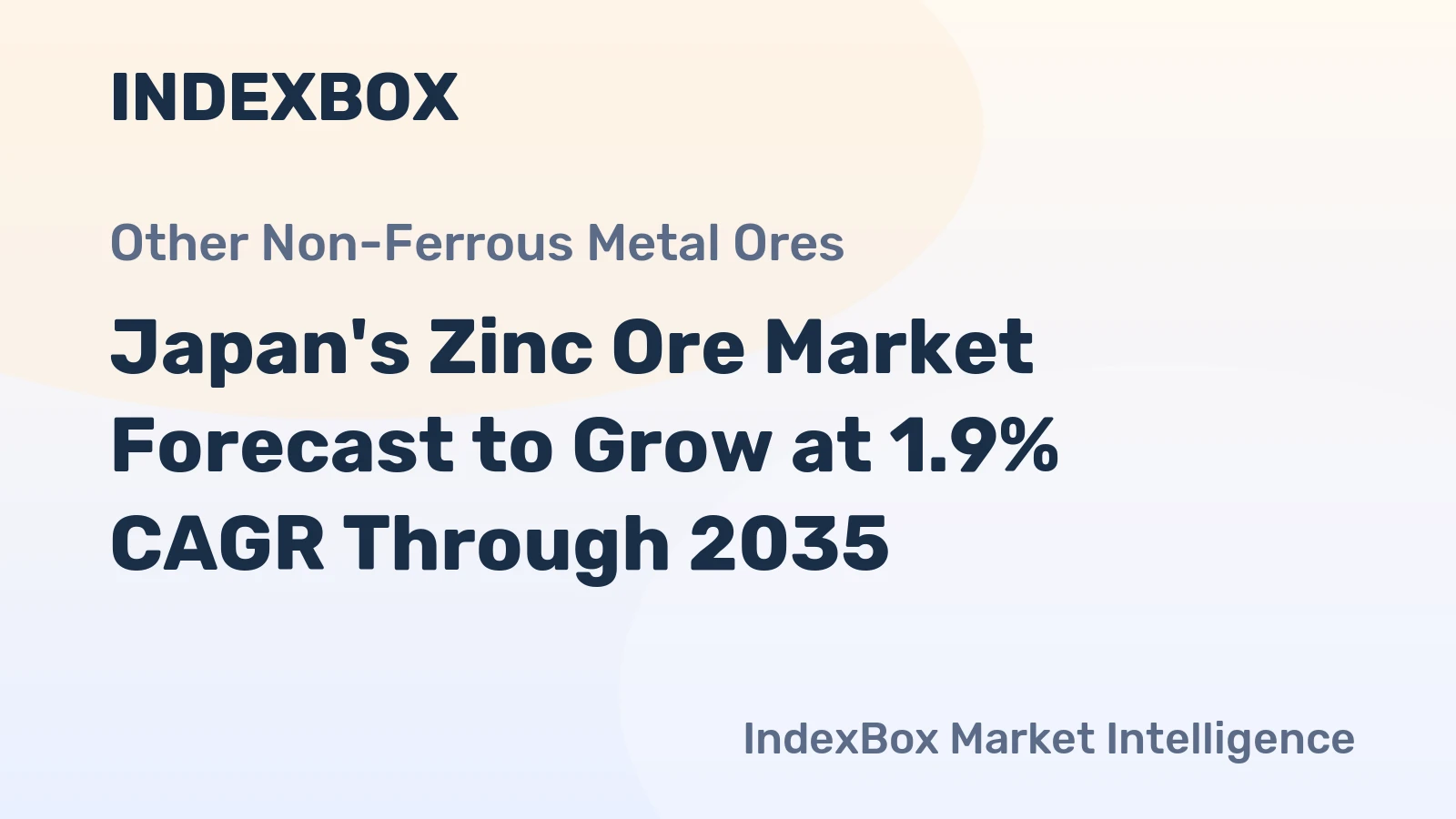 Japan's Zinc Ore Market Forecast to Grow at 1.9% CAGR Through 2035