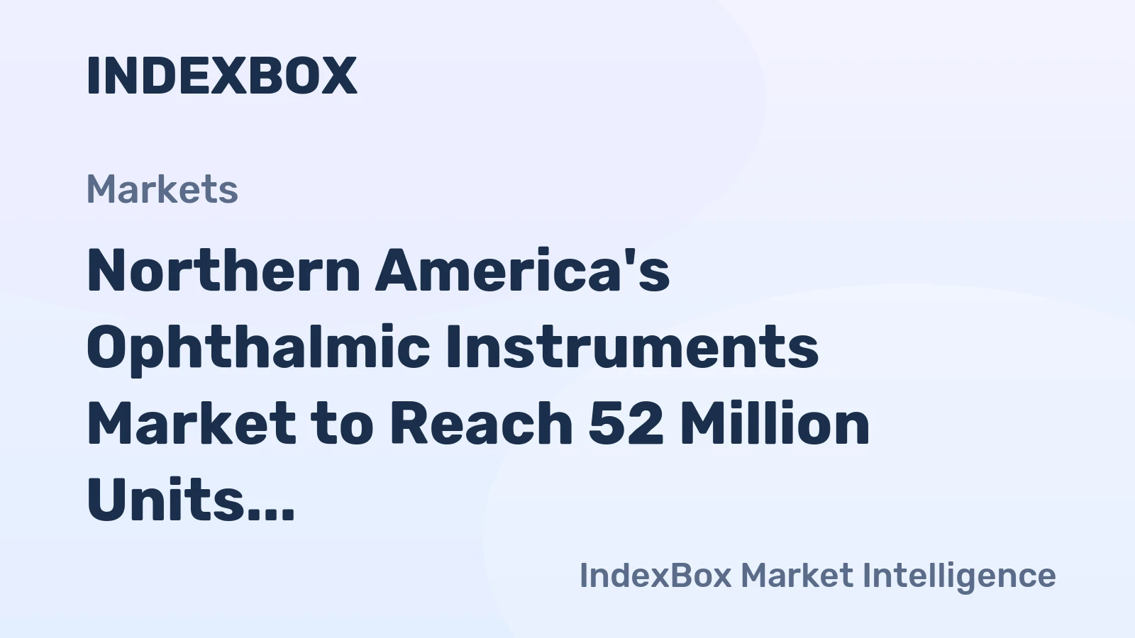 Northern America's Ophthalmic Instruments Market to Reach 52 Million Units and $23.4 Billion
