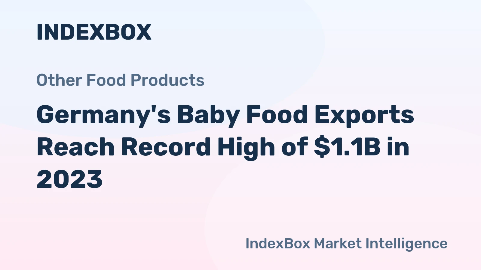 Germany's Baby Food Exports Reach Record High of $1.1B in 2023