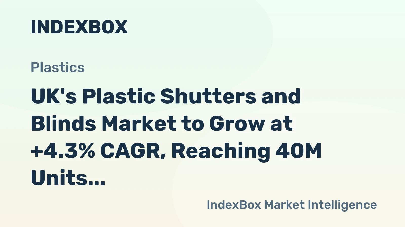 UK's Plastic Shutters and Blinds Market to Grow at +4.3% CAGR, Reaching 40M Units by 2035
