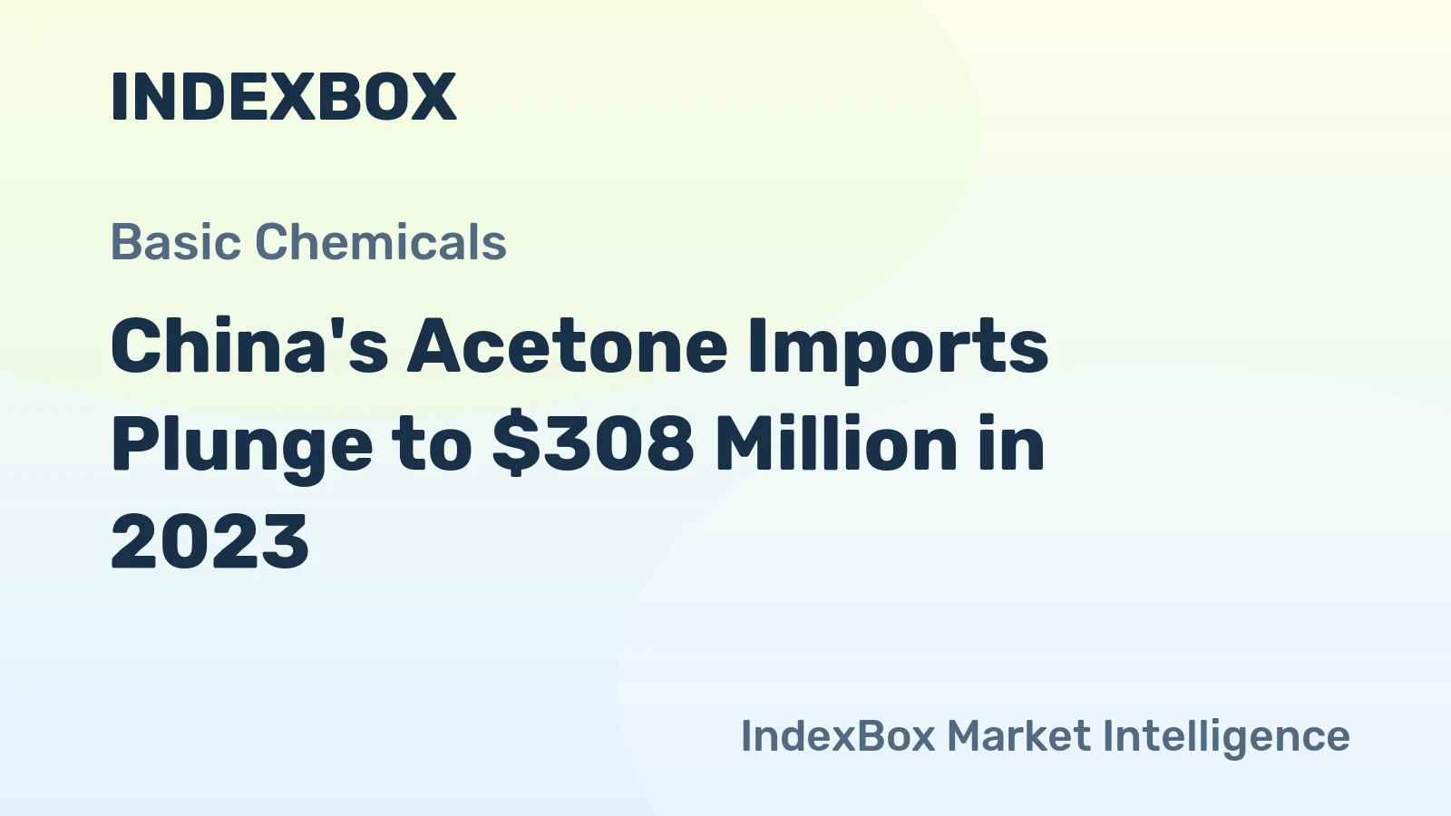 China's Acetone Imports Plunge to $308 Million in 2023