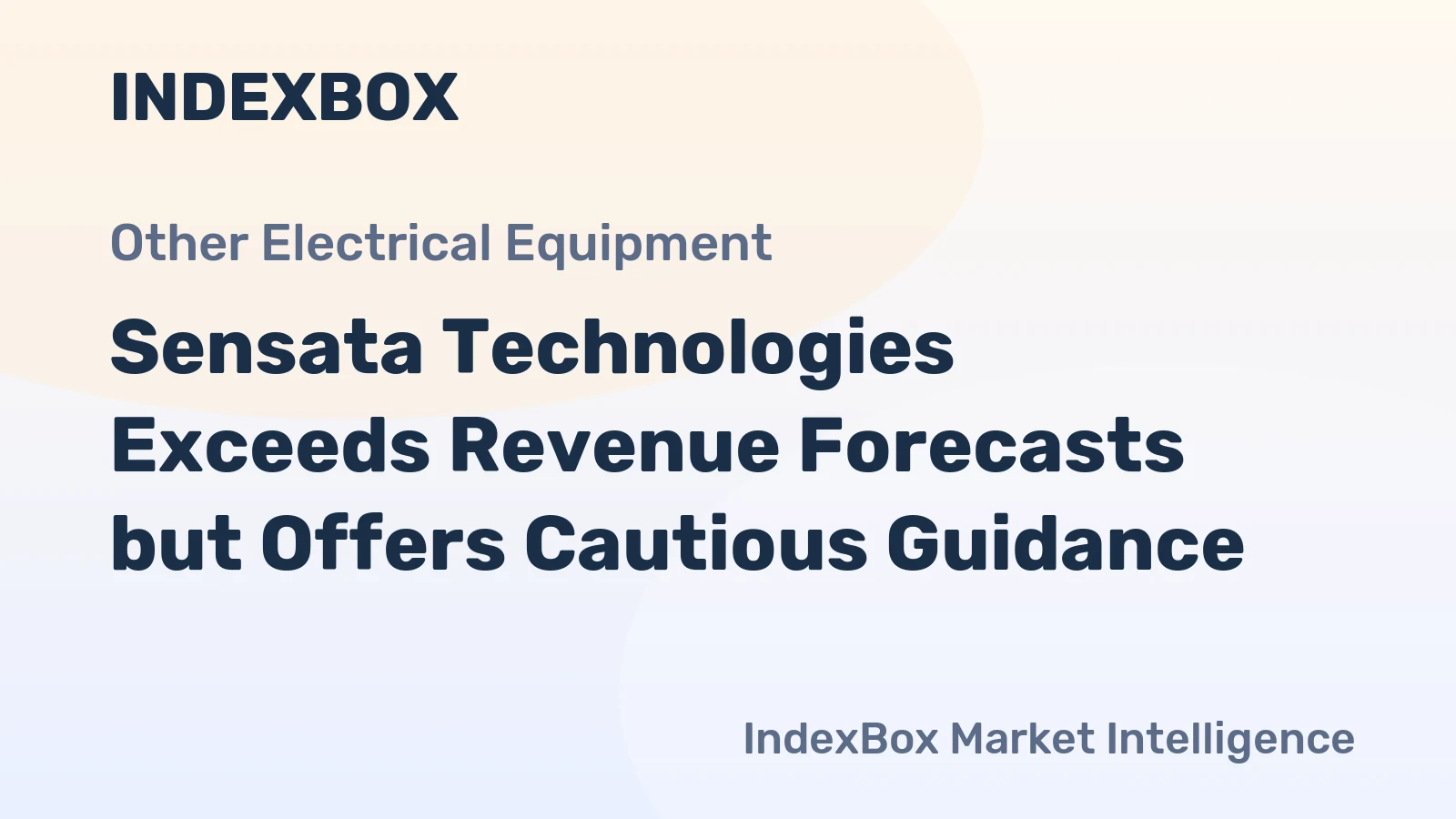 Sensata Technologies Exceeds Revenue Forecasts but Offers Cautious Guidance