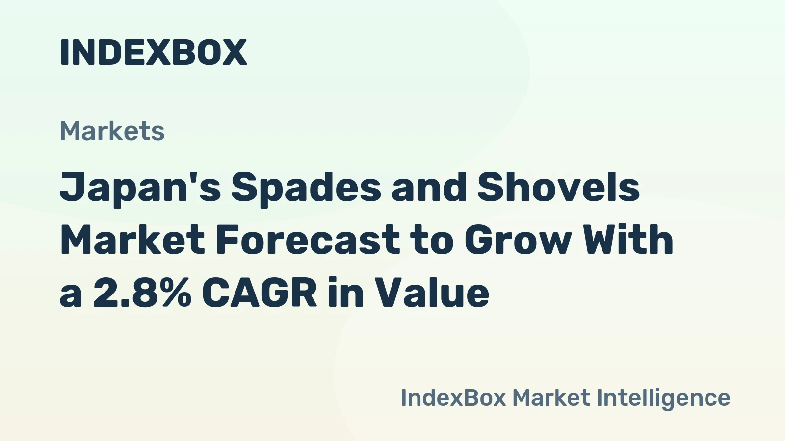 Japan's Spades and Shovels Market Forecast to Grow With a 2.8% CAGR in Value