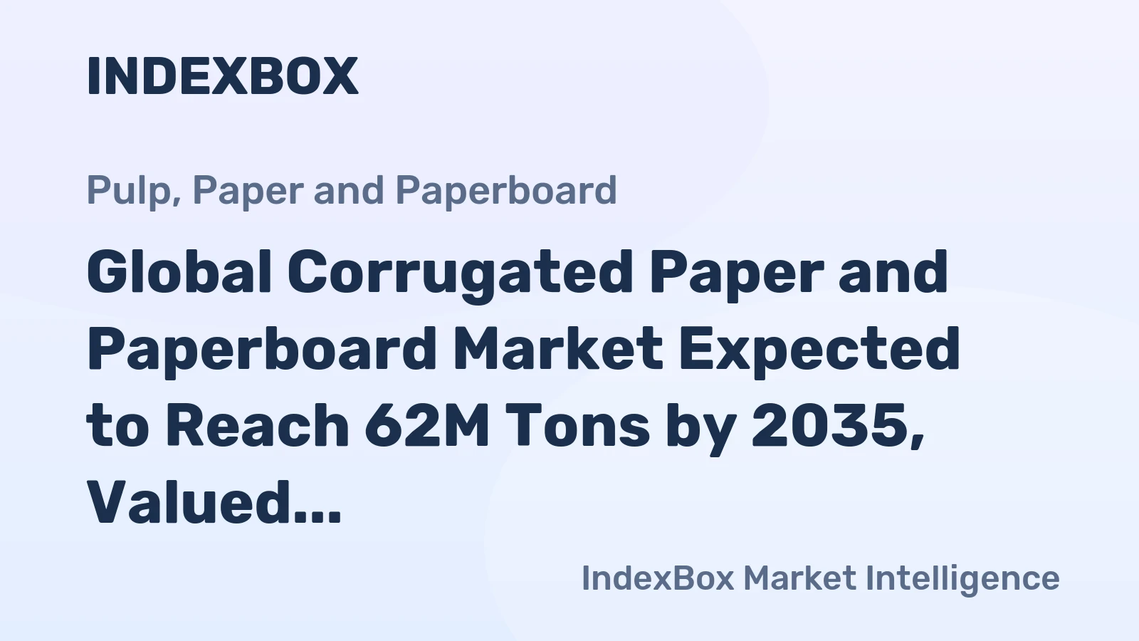 Global Corrugated Paper and Paperboard Market Expected to Reach 62M Tons by 2035, Valued at $91.2B