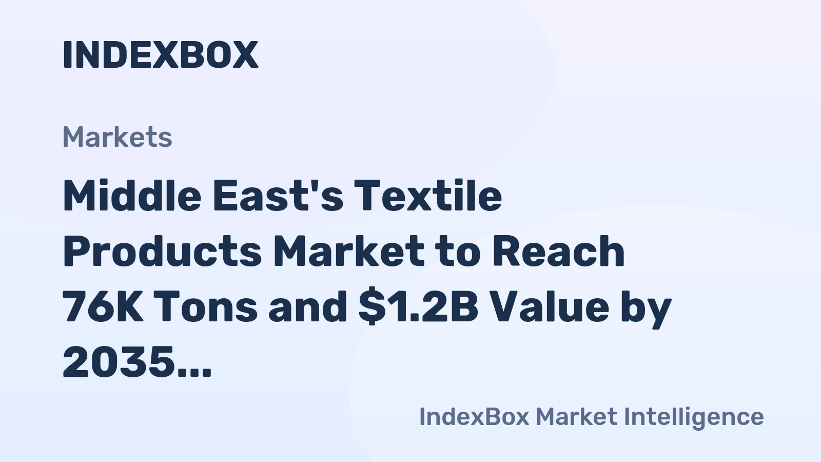 Middle East's Textile Products Market to Reach 76K Tons and $1.2B Value by 2035