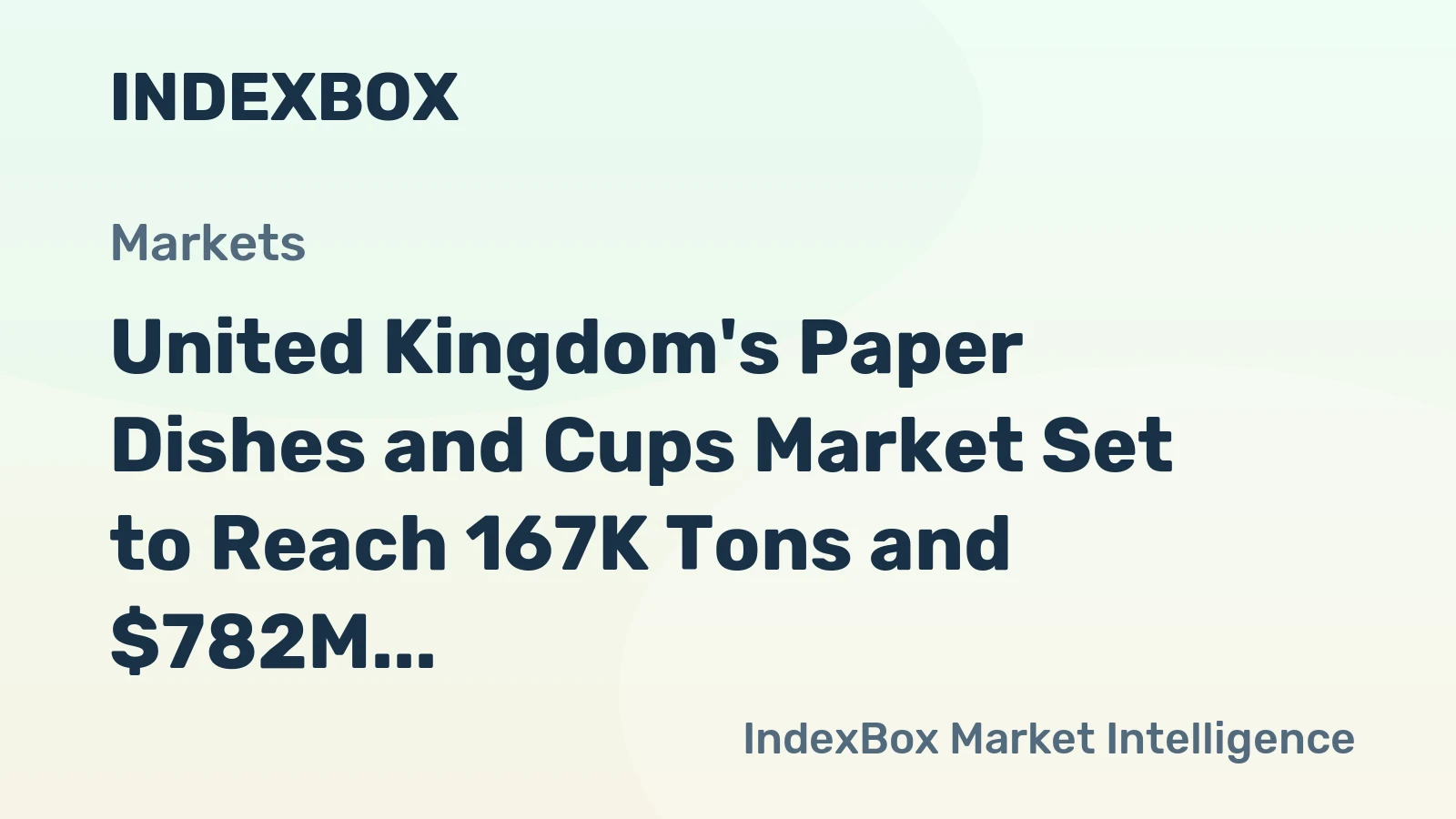 United Kingdom's Paper Dishes and Cups Market Set to Reach 167K Tons and $782M by 2035