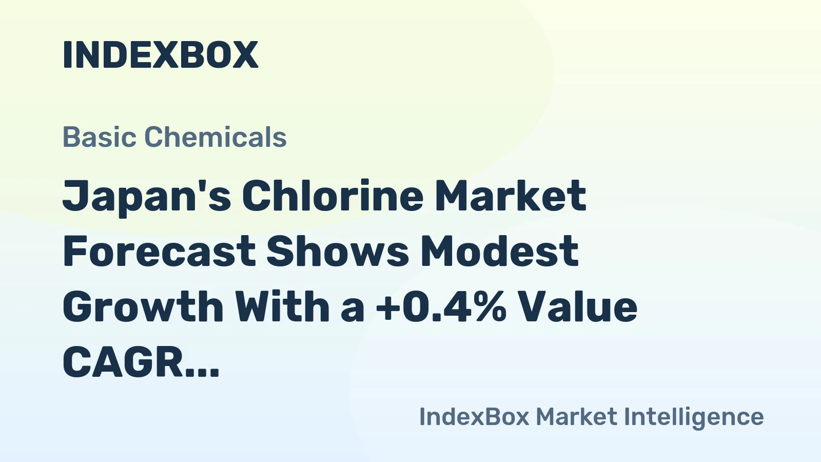 Japan's Chlorine Market Forecast Shows Modest Growth With a +0.4% Value CAGR Through 2035