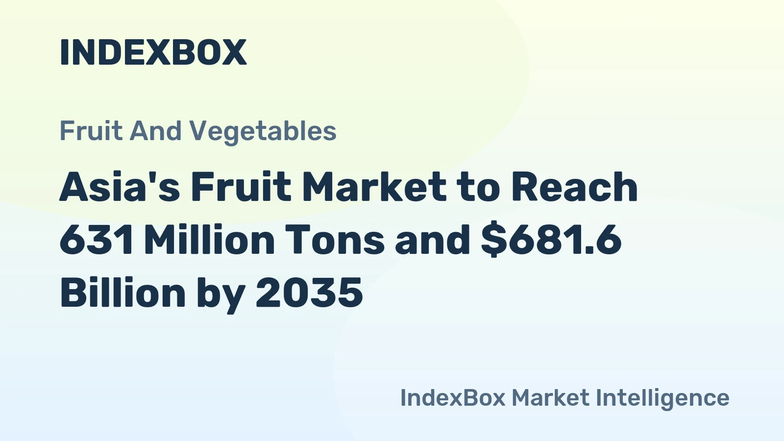 Asia's Fruit Market to Reach 631 Million Tons and $681.6 Billion by 2035