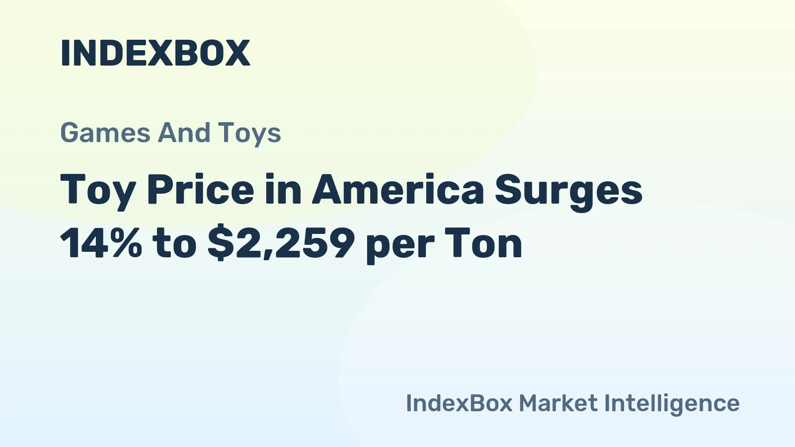 Toy Price in America Surges 14% to $2,259 per Ton