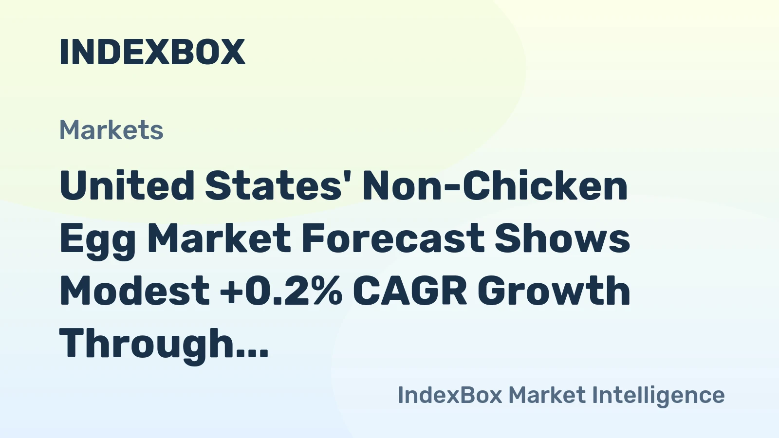 United States' Non-Chicken Egg Market Forecast Shows Modest +0.2% CAGR Growth Through 2035