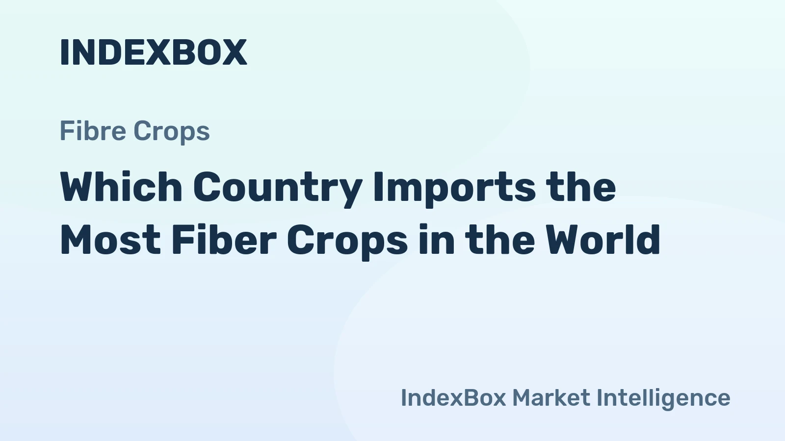 Which Country Imports the Most Fiber Crops in the World?