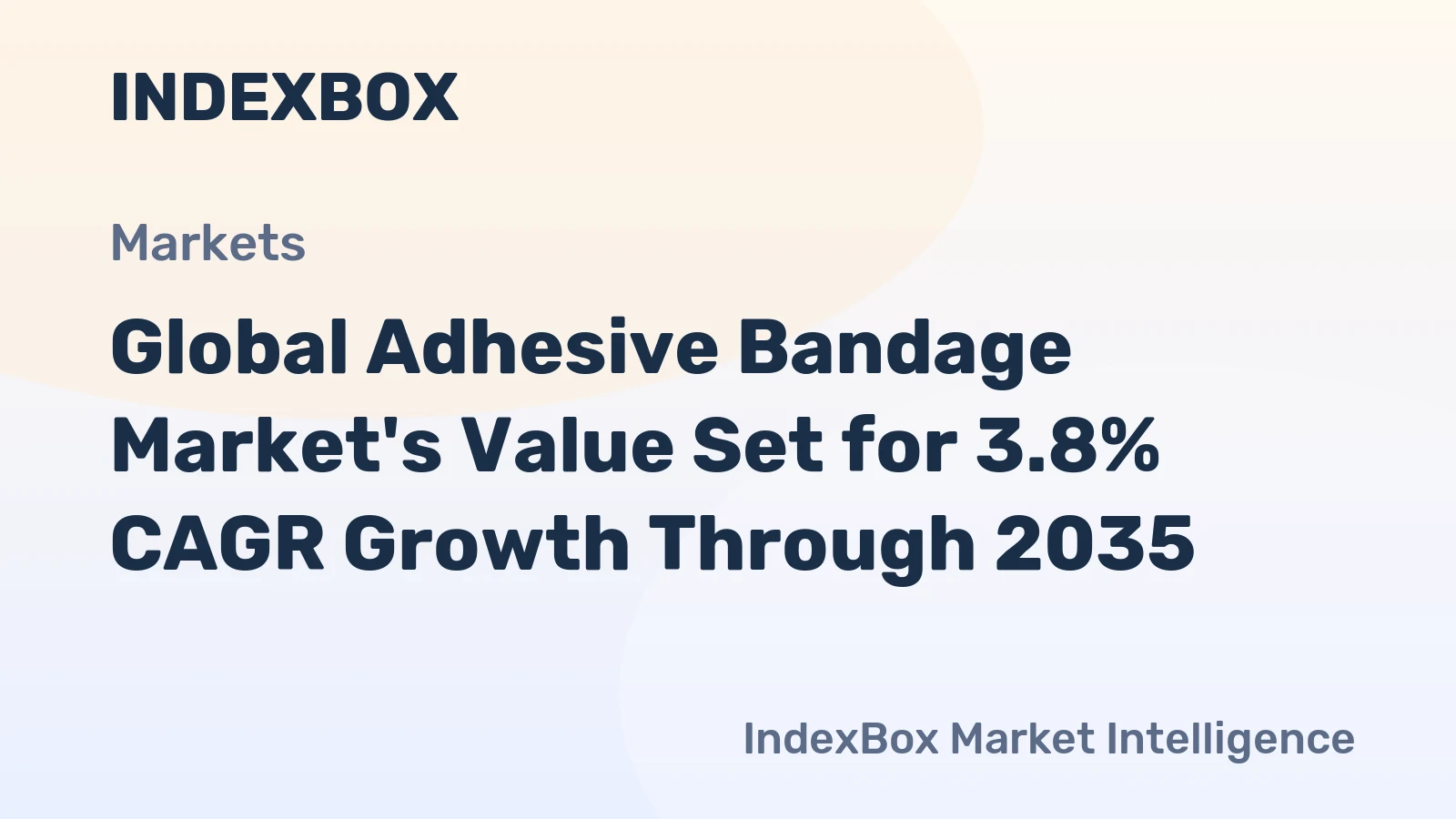 Global Adhesive Bandage Market's Value Set for 3.8% CAGR Growth Through 2035