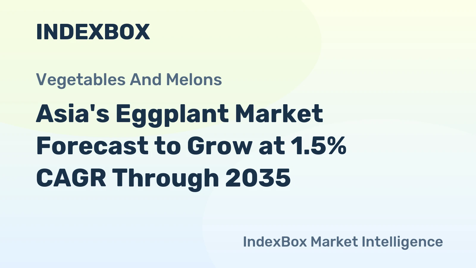 Asia's Eggplant Market Forecast to Grow at 1.5% CAGR Through 2035