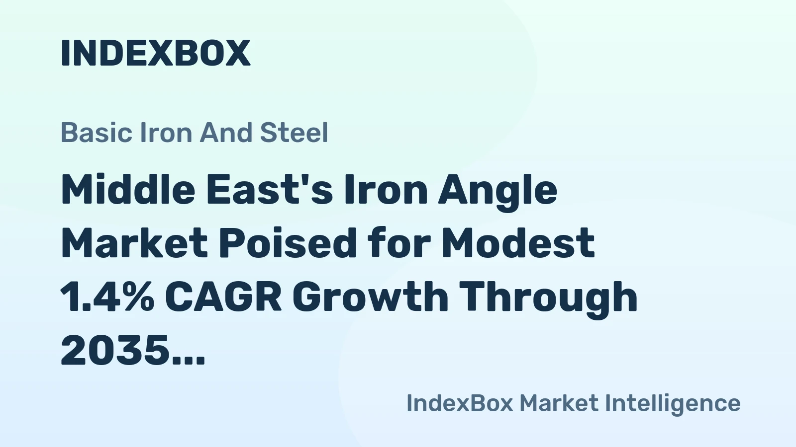 Middle East's Iron Angle Market Poised for Modest 1.4% CAGR Growth Through 2035