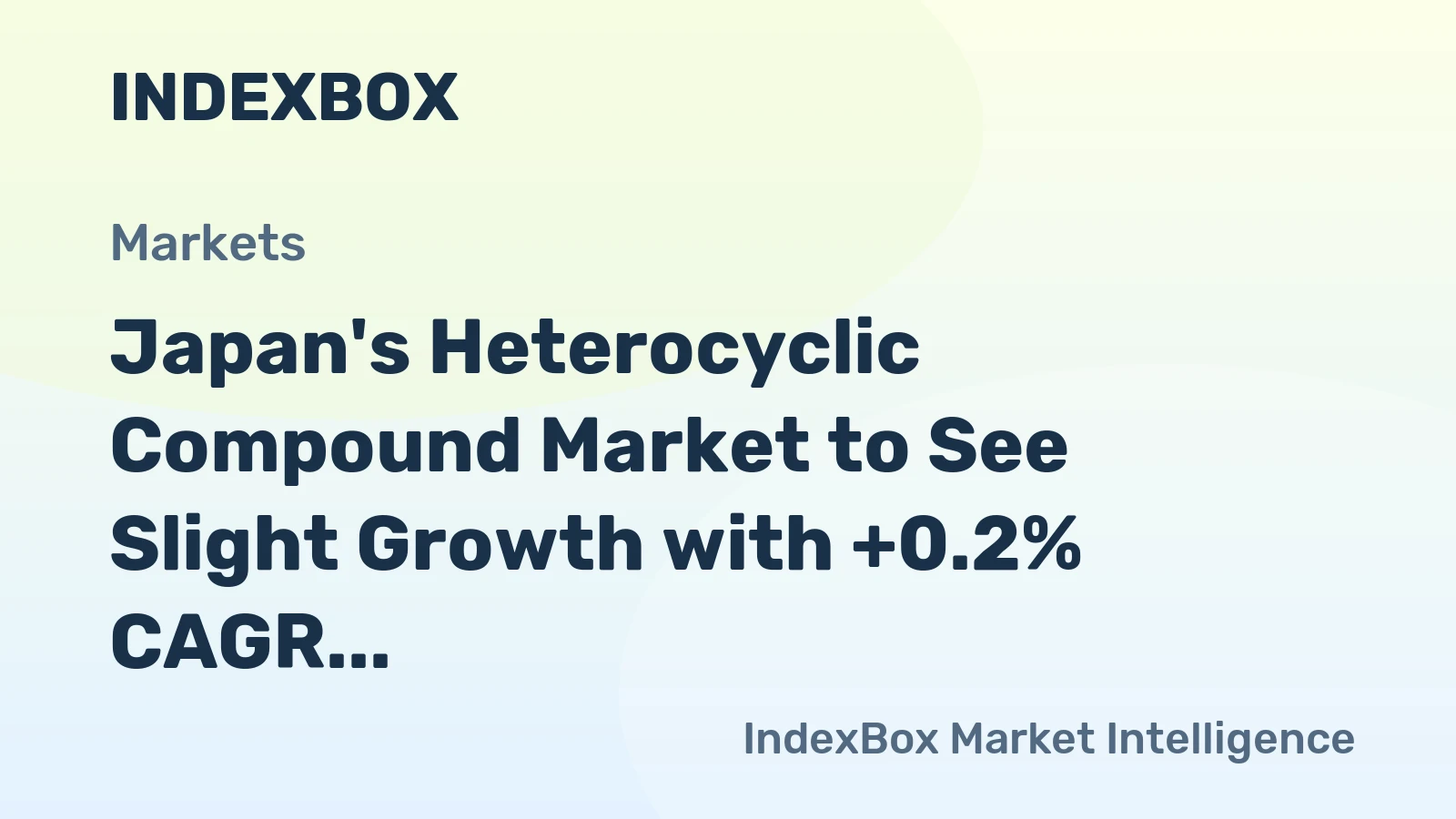 Japan's Heterocyclic Compound Market to See Slight Growth with +0.2% CAGR Over Next Decade