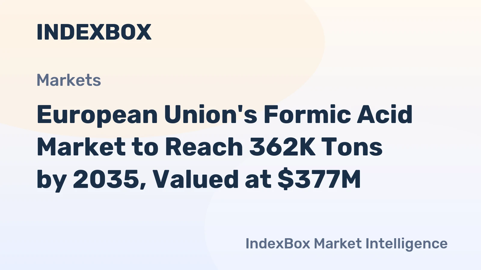 European Union's Formic Acid Market to Reach 362K Tons by 2035, Valued at $377M
