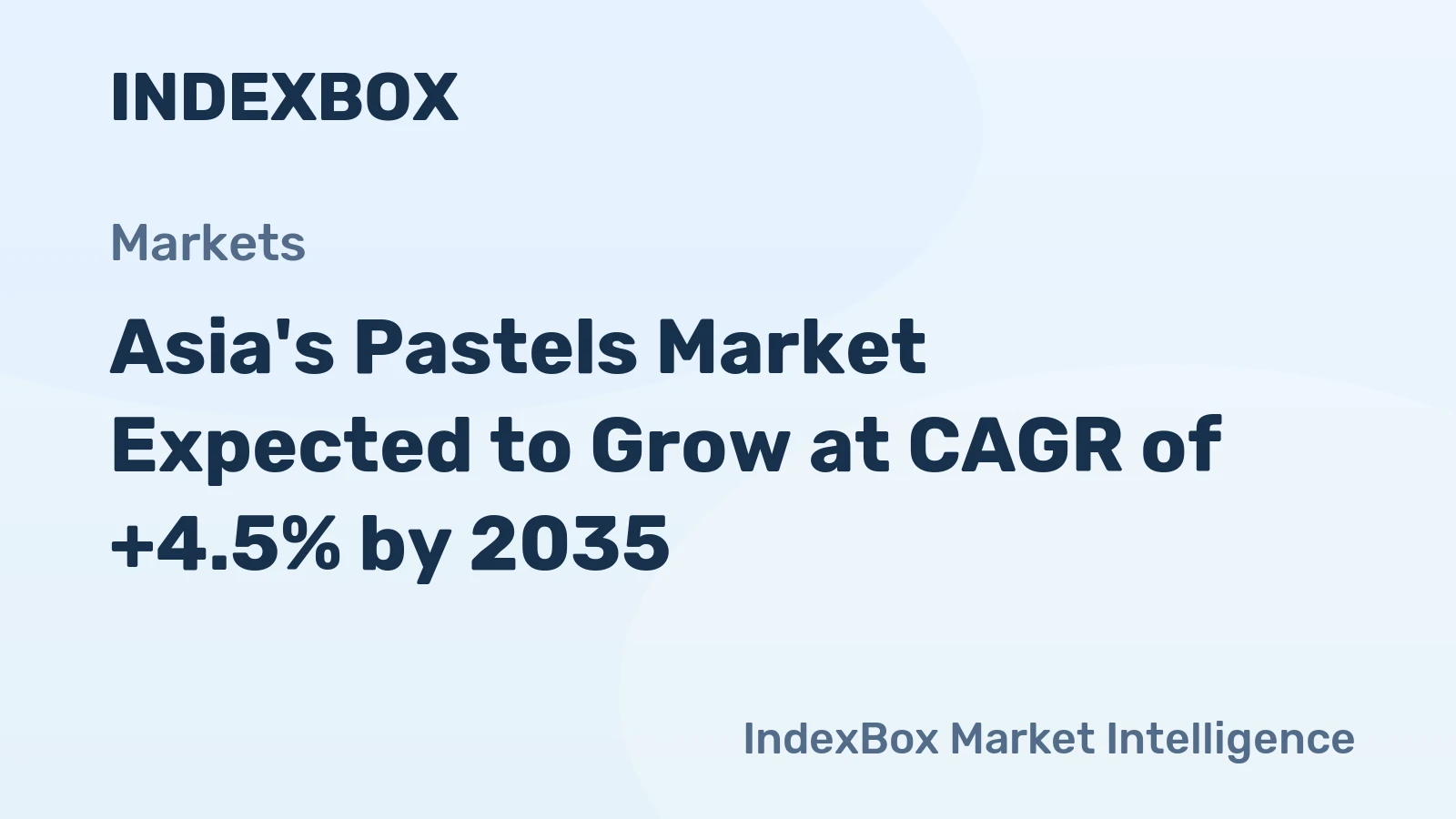 Asia's Pastels Market Expected to Grow at CAGR of +4.5% by 2035