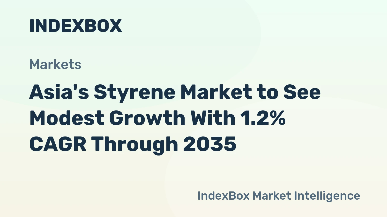 Asia's Styrene Market to See Modest Growth With 1.2% CAGR Through 2035