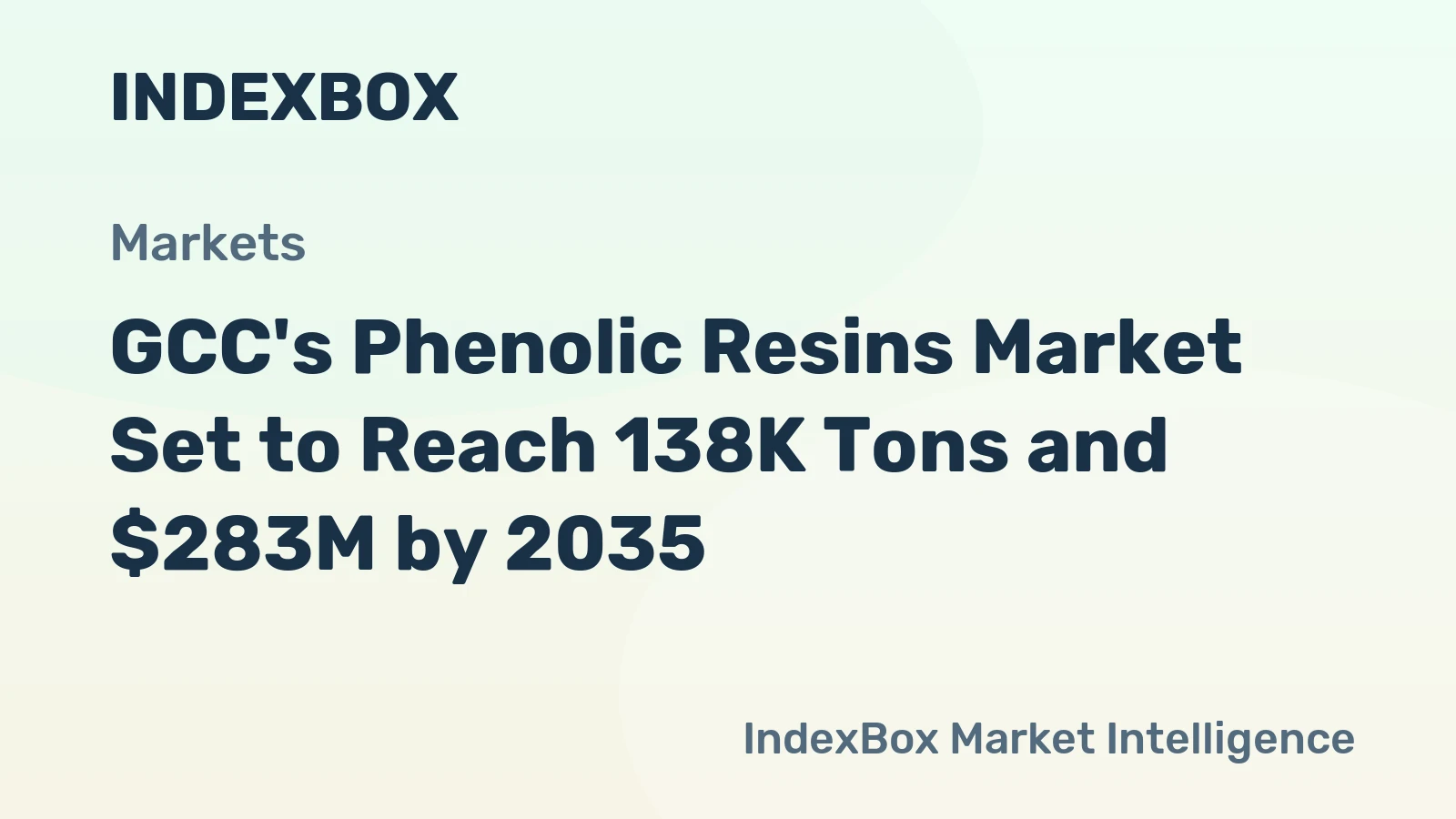 GCC's Phenolic Resins Market Set to Reach 138K Tons and $283M by 2035