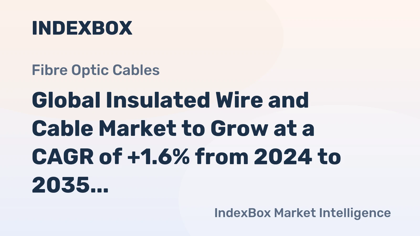 Global Insulated Wire and Cable Market to Grow at a CAGR of +1.6% from 2024 to 2035