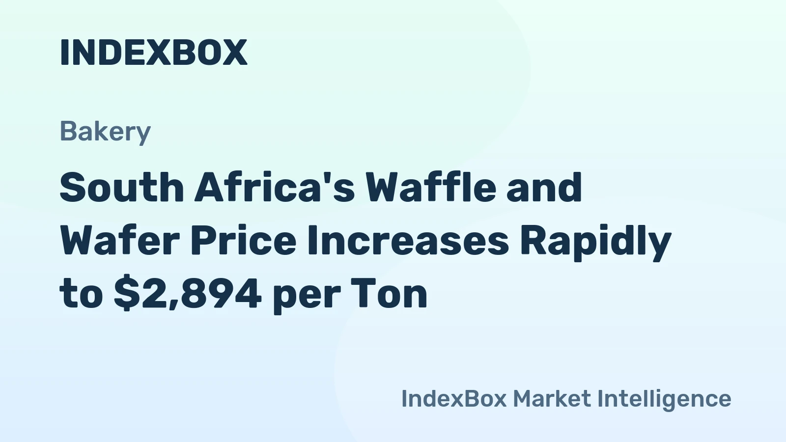 South Africa's Waffle and Wafer Price Increases Rapidly to $2,894 per Ton