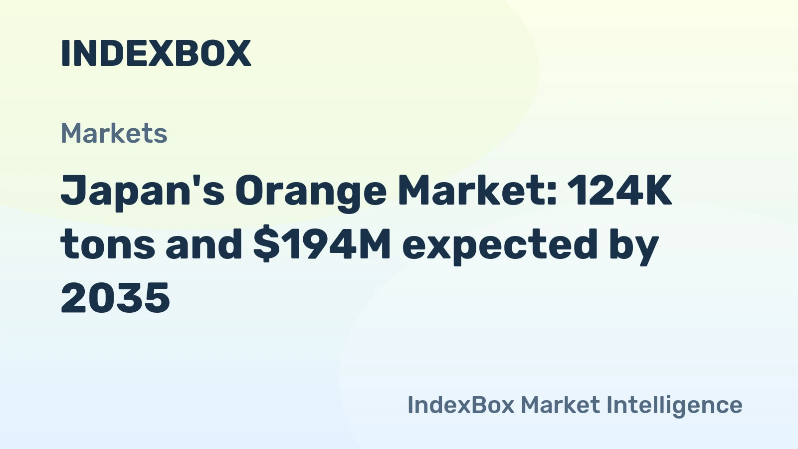 Japan's Orange Market: 124K tons and $194M expected by 2035