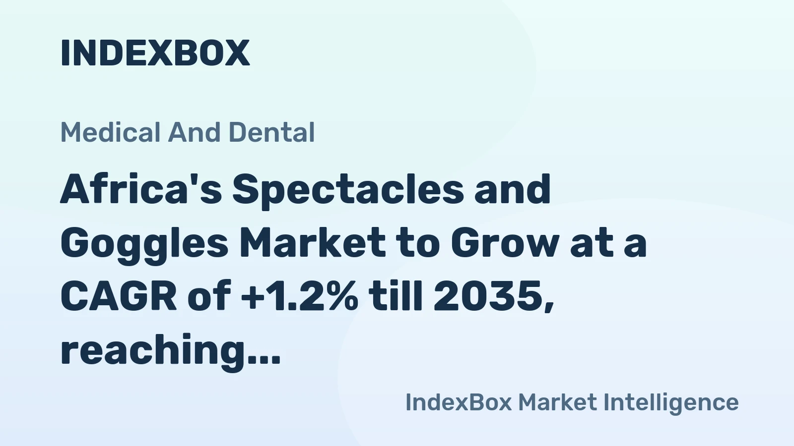 Africa's Spectacles and Goggles Market to Grow at a CAGR of +1.2% till 2035, reaching $207M in value