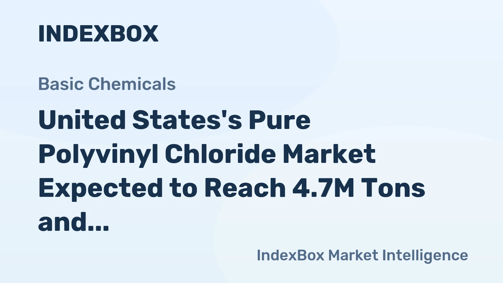 United States's Pure Polyvinyl Chloride Market Expected to Reach 4.7M Tons and $5.4B by 2035