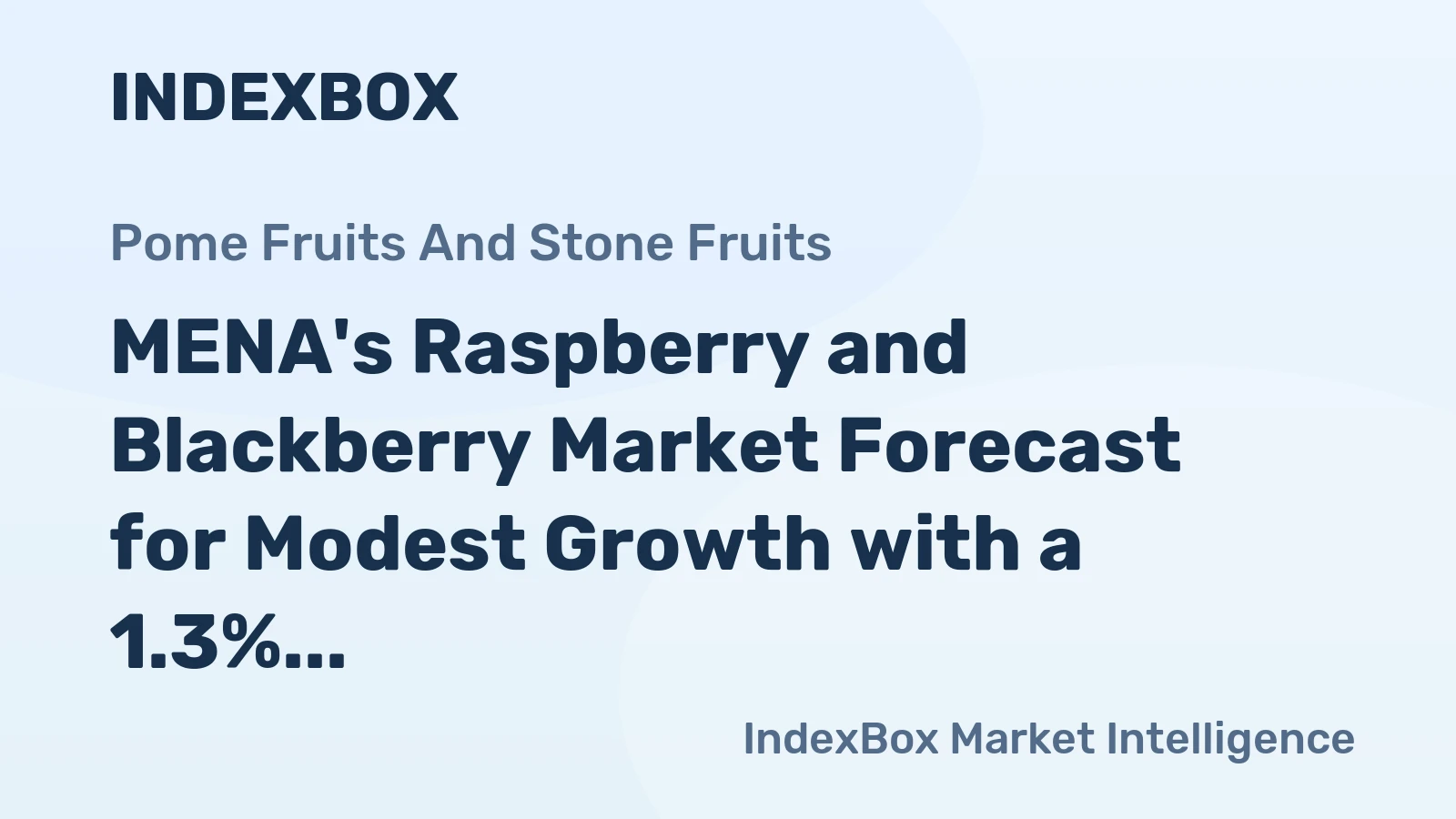 MENA's Raspberry and Blackberry Market Forecast for Modest Growth with a 1.3% Volume CAGR