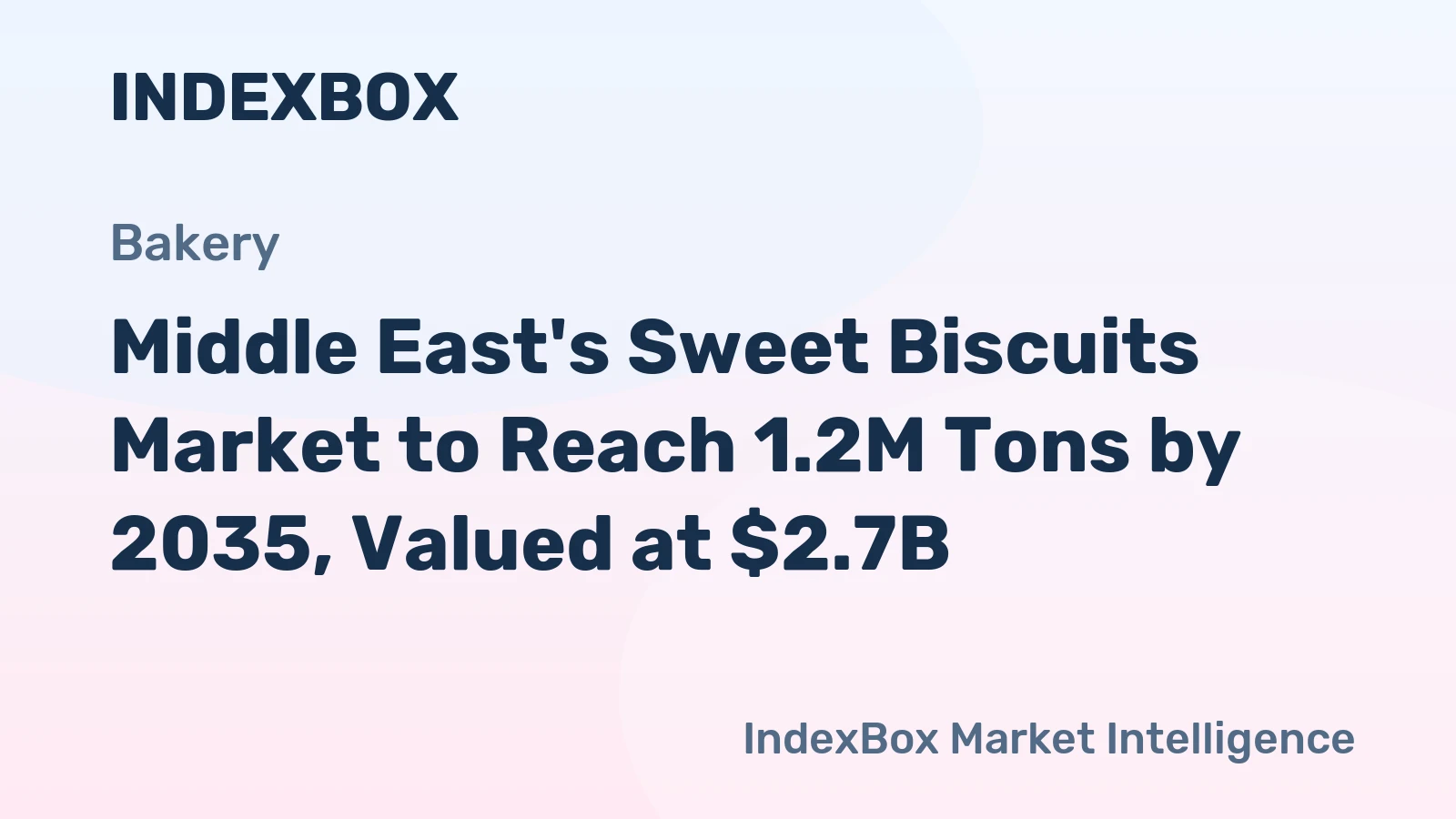 Middle East's Sweet Biscuits Market to Reach 1.2M Tons by 2035, Valued at $2.7B