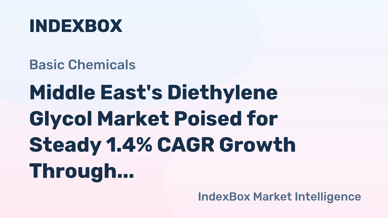 Middle East's Diethylene Glycol Market Poised for Steady 1.4% CAGR Growth Through 2035